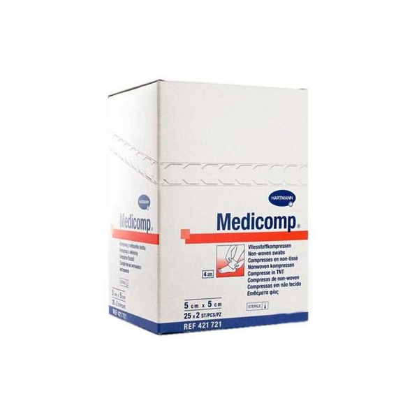 Comprese sterile Medicomp Extra, 5x5 cm, 25 bucăți, Hart | eFarma