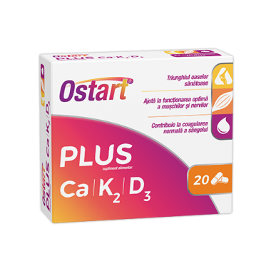 Ostart® Plus Ca + K2 + D3, comprimate | eFarma