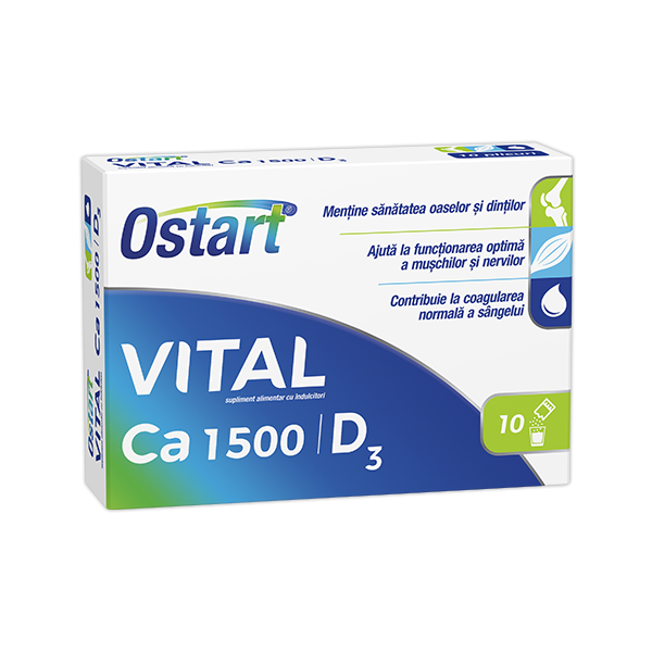 Ostart® Vital Ca 1500 + D3, plicuri | eFarma