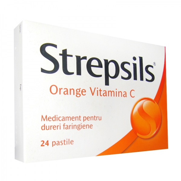 Strepsils Orange Vitamina C X 24 pastile | eFarma